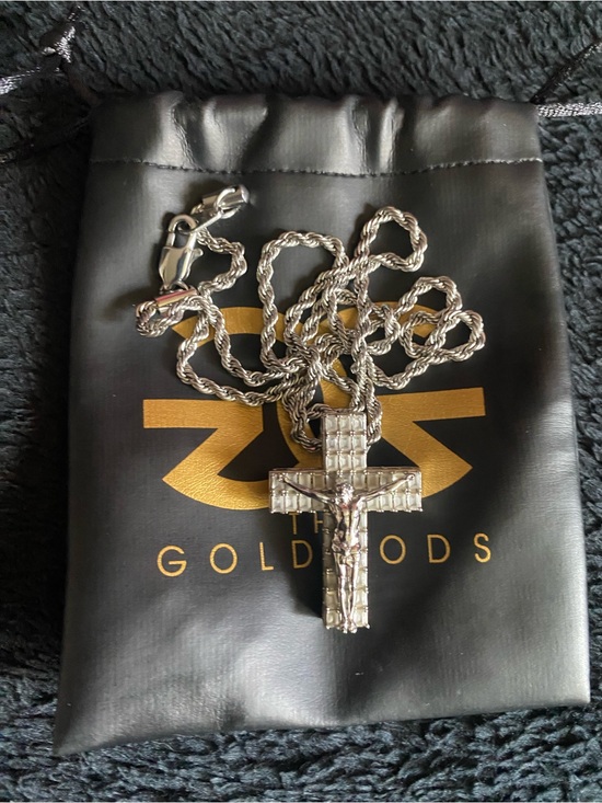 The Gold Gods | Accessories | The Gold Gods Flooded Crucifix 22 White ...